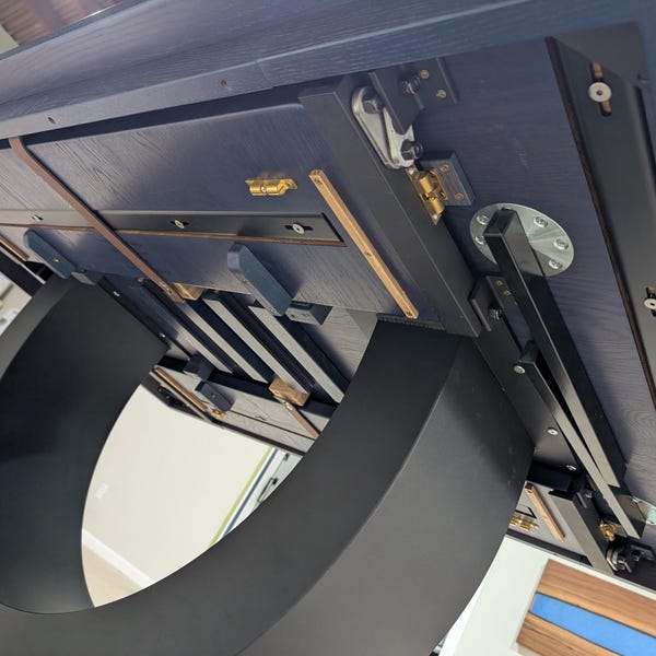 Swiveling Extension Arms for Expandable Dining Tables - Chrome or Black ...