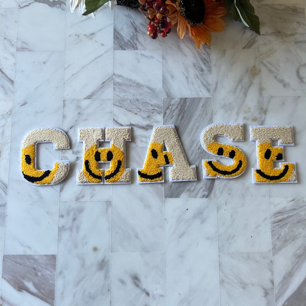 New 3.12" Chenille Letters, Varsity Letter Iron on Patch, Diy Monogram ...