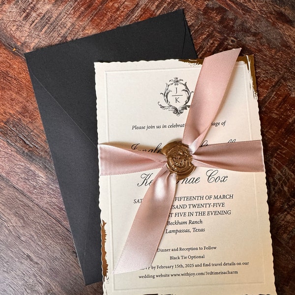 Wedding Invitation, Paper Invitations, Paper Black Invitations ...