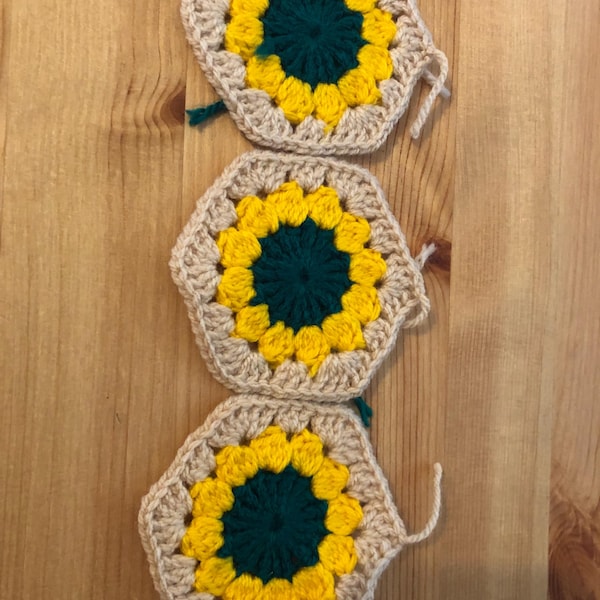 CROCHET PATTERN | Zinnia Hexagon Temperature Blanket Pattern | Granny ...