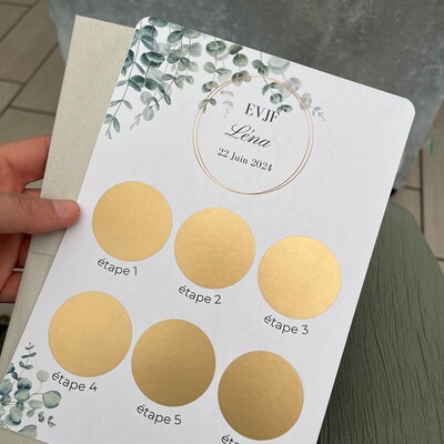 Carte à gratter pour EVJF, programme EVJF, carte personnalisable ...