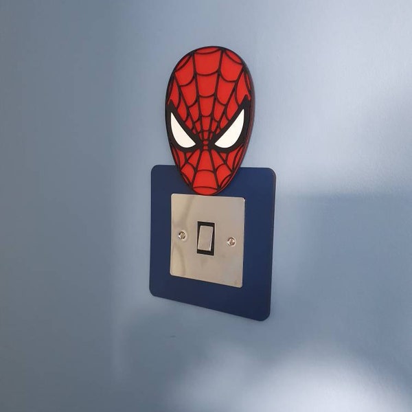 Wooden Spider-man Light Switch Surround - Boys / Girls Bedroom Decor ...