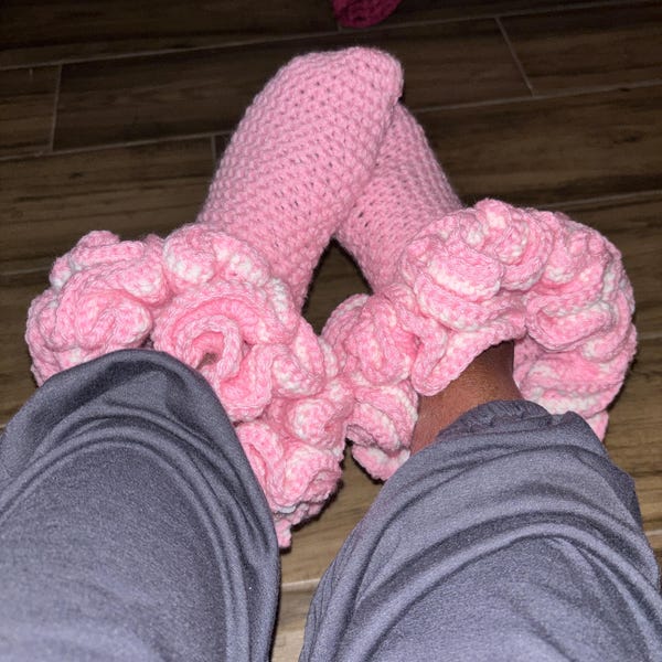 Ruffle Sock (crochet Pattern Only) - Etsy