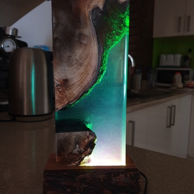 Epoxy Light Resin Light Night Light Unique Light Desk - Etsy
