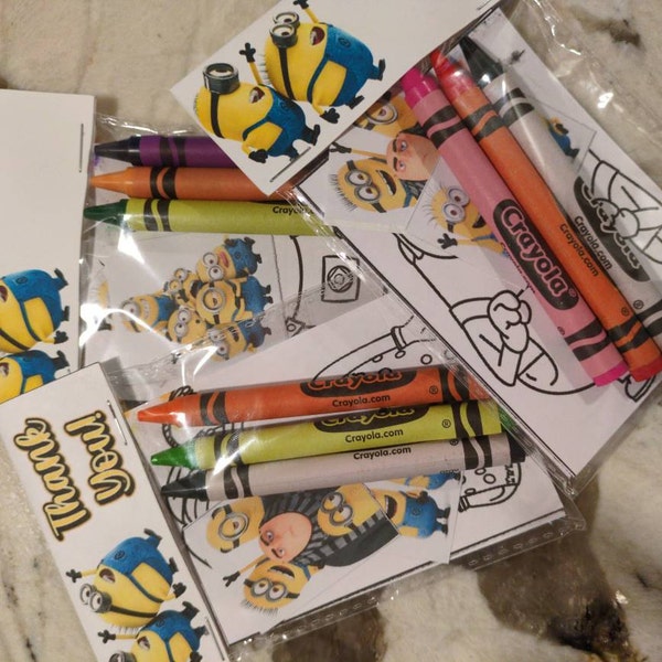 Minions Coloring Packs | Coloring Pages | Minions Party Favor for Kids ...