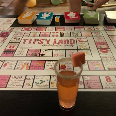 Tipsy Land Party Adult Drinking Board Game Game Night - Etsy