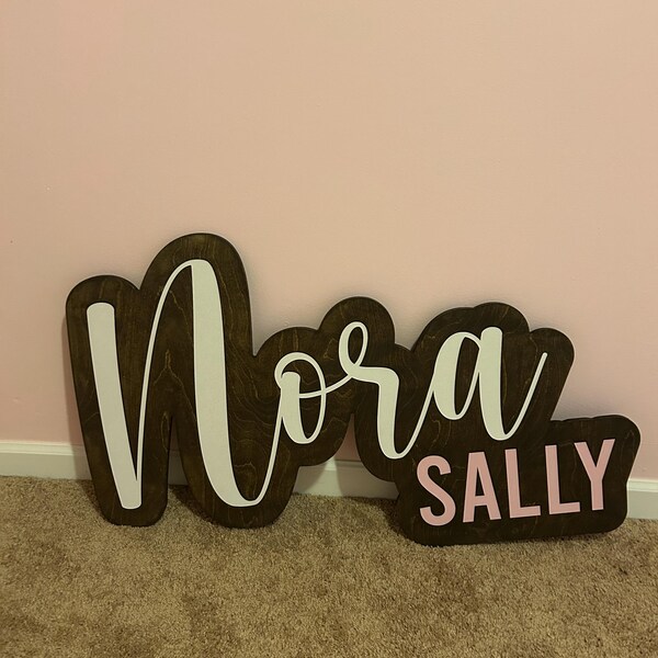 Large Wood Name Sign, Nursery Name Sign, Boho Nursery Sign , Above Crib ...