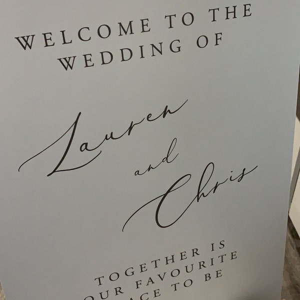 Welcome Sign With Free Flowing Font- Wedding Sign - Welcome Sign ...