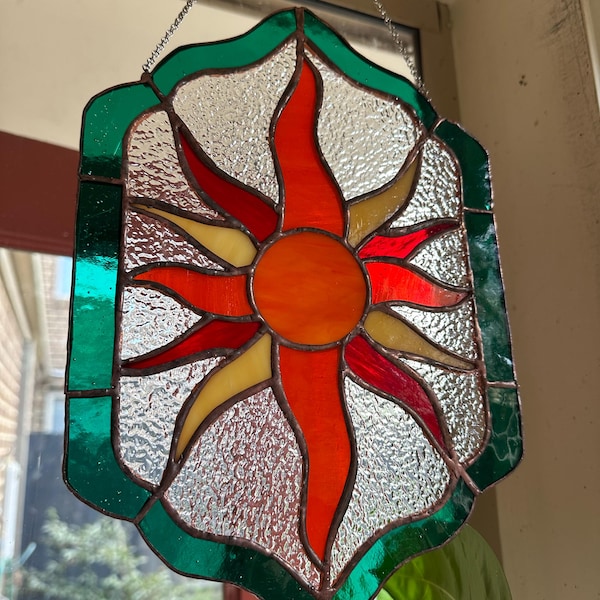The Sun Stained Glass Pattern - Etsy