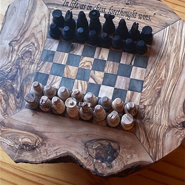 Personalized Chess Board, Chess Set, Wooden Chessboard, Wood Chess Set ...