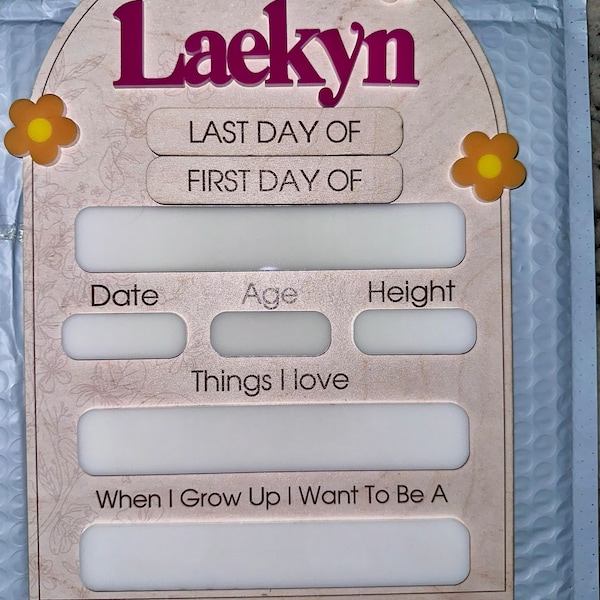 First & Last Day of School Interchangeable Sign, First Day of School ...