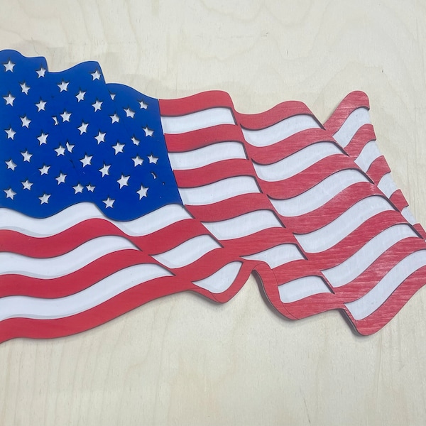Wavy Flag, Waving Flag, SVG, Laser Cutting File - Etsy