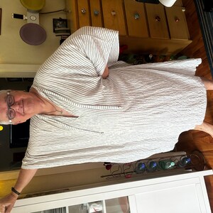 Mens Cotton Gauze Caftan With Hood / Sand Natural Color / Loose Kaftan for Men / Long Tunic S to ...