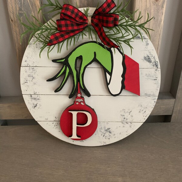 Laser Cut Grinch Inspired Christmas Ornament - Etsy