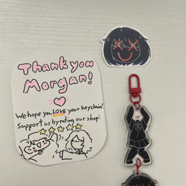 Omori Keychains - HS Basil and Stranger - Double-sided Acrylic Charms ...