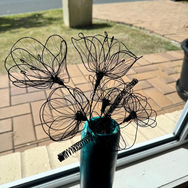 Wire Bouquet. Wire Flowers. Wire Flowers - Etsy