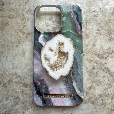 Dusty Peachy Gemstone Druzzy Holographic Agate Geode Inspired Popsocket ...