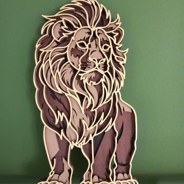 3D Lion Mandala SVG Lion,3d Layered Lion,lion Multilayer Svg,lion Paper ...