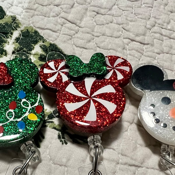 Christmas Mouse Badge Reels - Etsy