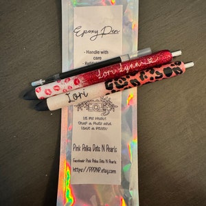 RSVP Personalized Glitter Ball Point Pen - Etsy