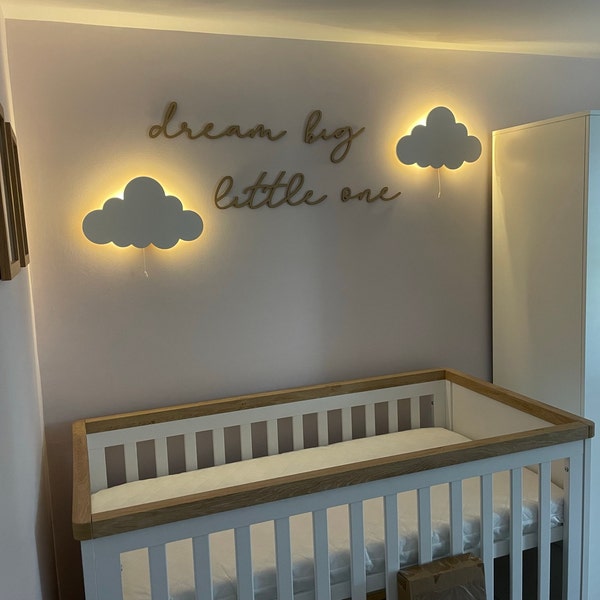 Set of 2 CLOUD WALL LIGHTS - Nursery Lighting - Baby Room Night Light ...