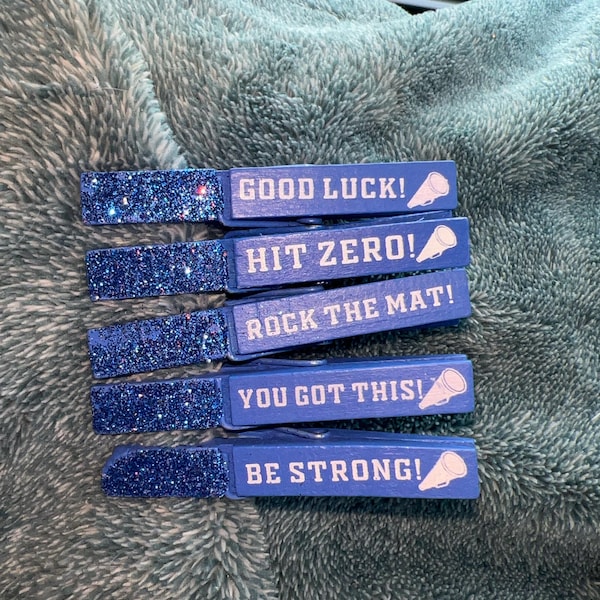 Spirit Clips Cheer Pins Competition Motivational Pins Clothespins (30 ...