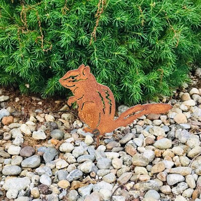 Chipmunk Garden Stake Metal Garden Animal GP107 - Etsy