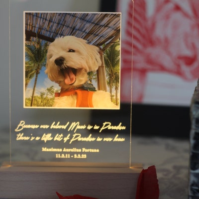 Custom Personalized Photo Picture LED Wood Stand Night Light - Etsy