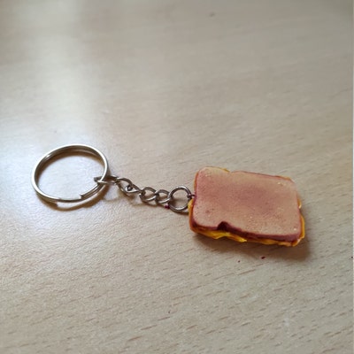 Grilled Cheese Keychain // Polymer Clay Food // Miniature Food Jewelry ...