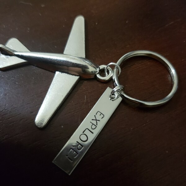 Fly Safe Keychain, Pilot Gift, Airplane Keychain, Airplane, Traveling ...