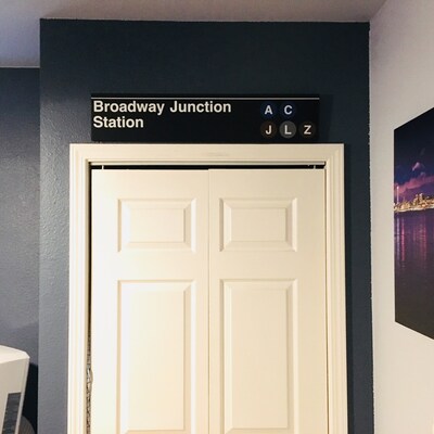 Broadway Junction Station New York City Subway Sign Wood - Etsy