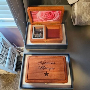 Heart-shaped Wind-up Music Box Maple Wood Rosewood Walnut Custom ...