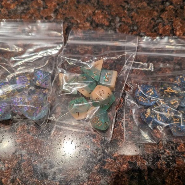 MO PEARL Dnd Dice Set, D20 Polyhedral Dice Set - Ocean Dungeons and ...