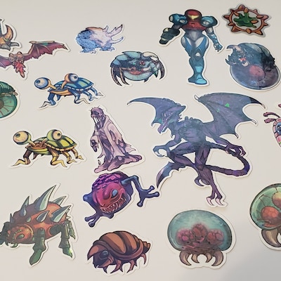 Metroid Zoomer holographic Sticker - Etsy
