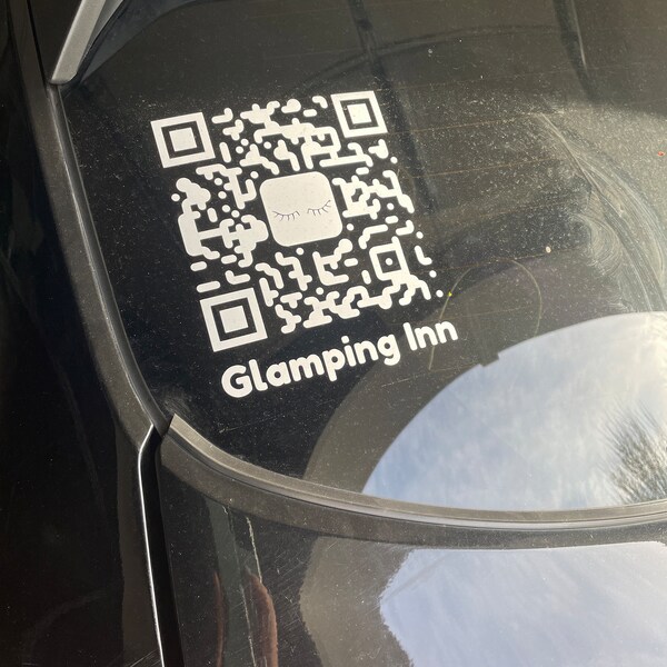 Custom QR Code Decal, Business Decal, Custom QR Code Vinyl Car Decal ...