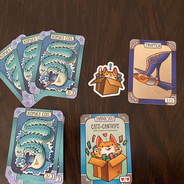 5 Koma's Coil Tokens for Magic the Gathering - Etsy