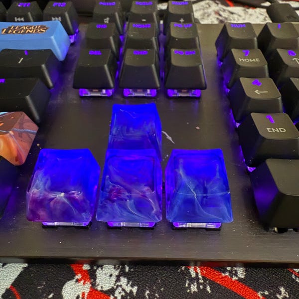 Custom Handmade Artisan Resin Keycap - Spacebar/escape/shift/backspace ...