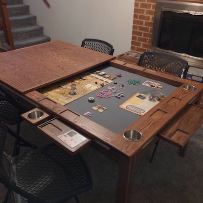 Board Game Table Topper With Added Shelves - Etsy