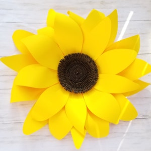 Paper Flower Large 3D Sunflower Template & Tutorial SVG for - Etsy UK