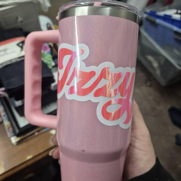 Layered Vinyl Sticker, Name Decal for Tumblers, Stickers for Water ...