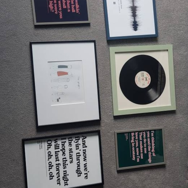 Custom Song Lyric Print | Music Poster | Wall Art | A5 A4 A3 ...