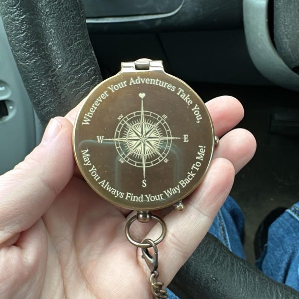 Baptism Compass, First Holy Communion Compass, Engraved Compass for ...