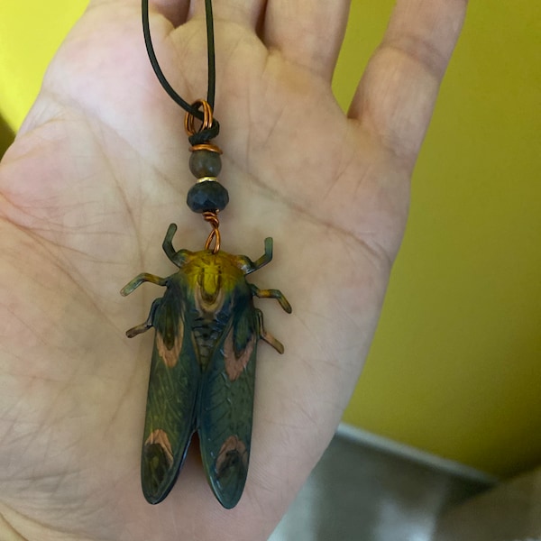 Cicada Necklace - Copper Cicada Pendant - Brood X Cicada Jewelry ...
