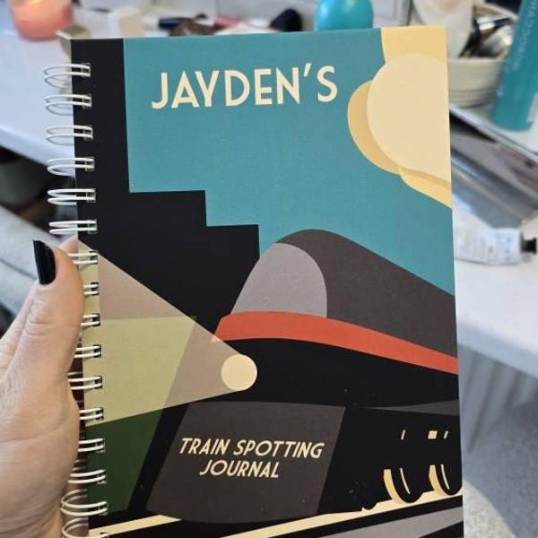 Personalised Train Spotting Journal Notebook - Railway Enthusiast Gift ...