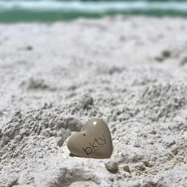 Natural Hand-carved Heart Stone Paper Weight - Wedding Favors ...