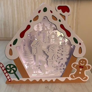 Candy House Shadow Box SVG Children Send Letters Shadow Box DIY ...