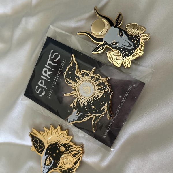 Hawk Skull Enamel Pin - "astra", Hawk Pin, Falcon Enamel Pin, Spooky ...