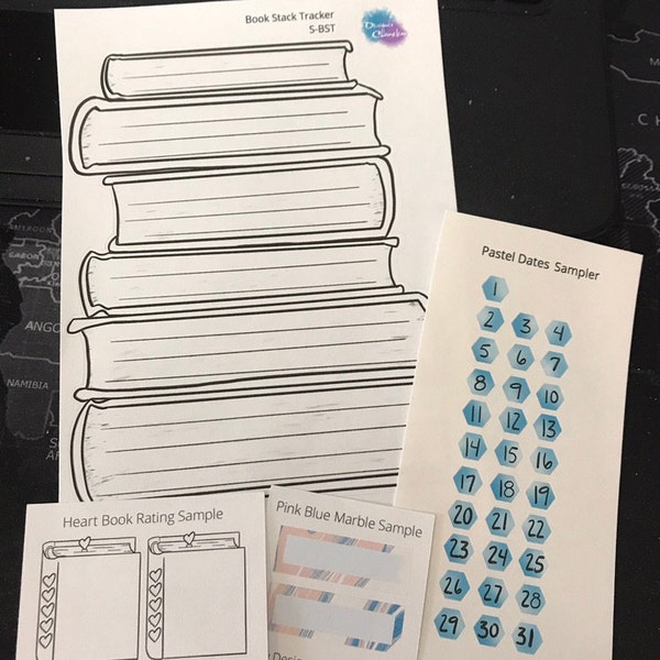 Book Stack Reading Tracker Planner Stickers - Etsy