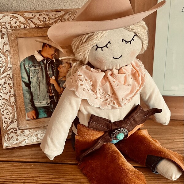 Cowgirl Doll, Western Doll, Rodeo Doll, Heirloom Cowgirl Doll, Cowgirl ...