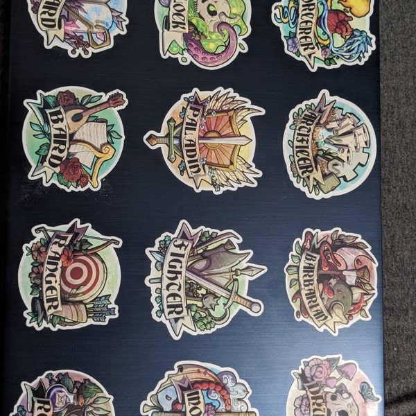 Class Sticker Full Set | Individual Class Stickers - Etsy